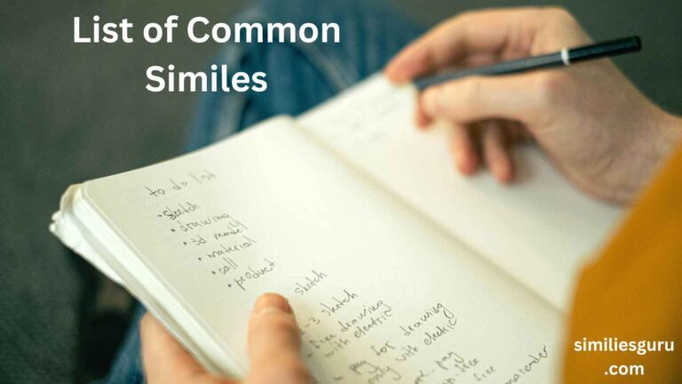 20+ List of Common Similes for Kids